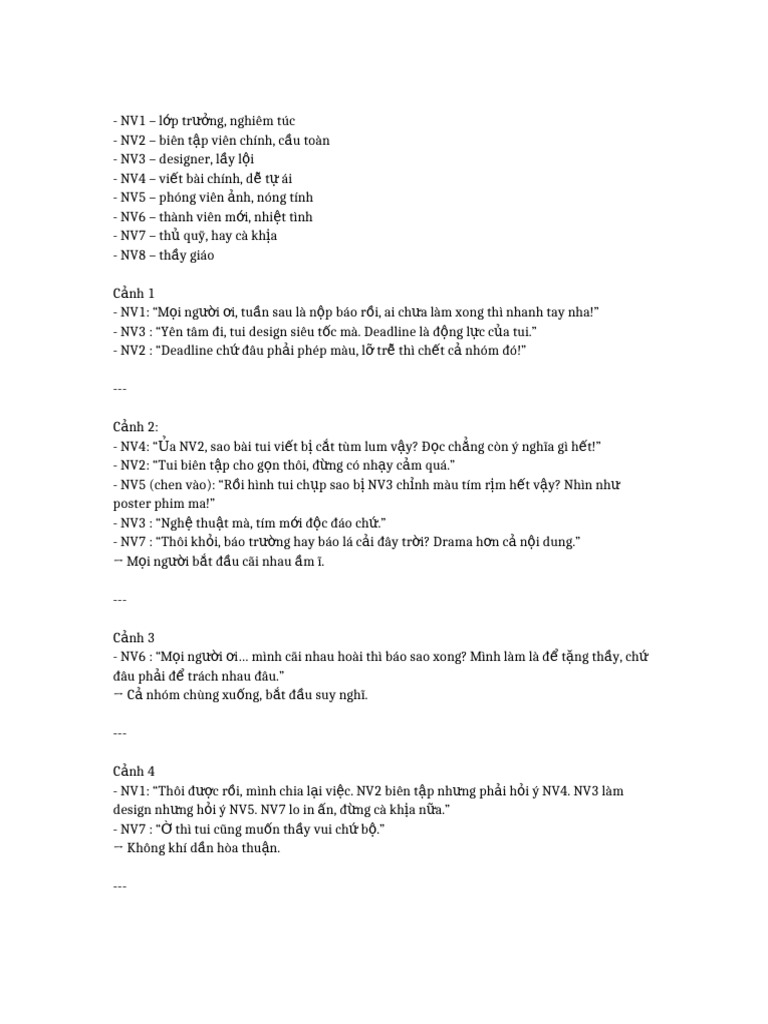 KichBan ToBaoCuoiCung | PDF