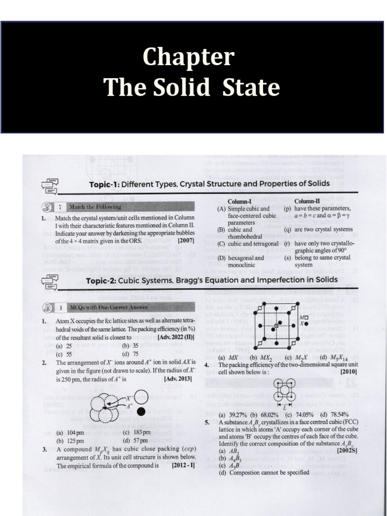 Solid State (JEE) | PDF