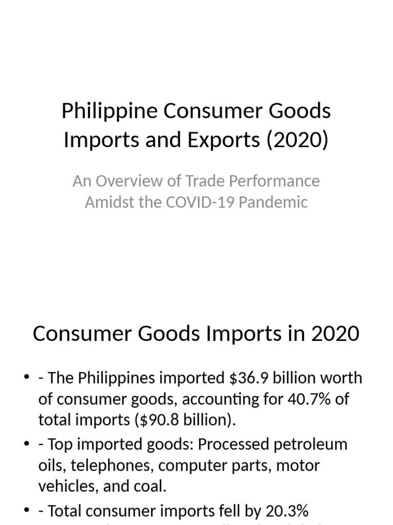 Philippine Trade 2020 | PDF | Goods | Petroleum