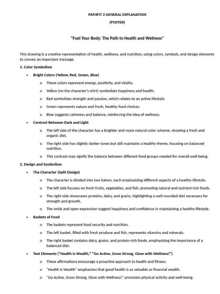 Pathfit 2 General Explanation | PDF | Healthy Diet | Foods