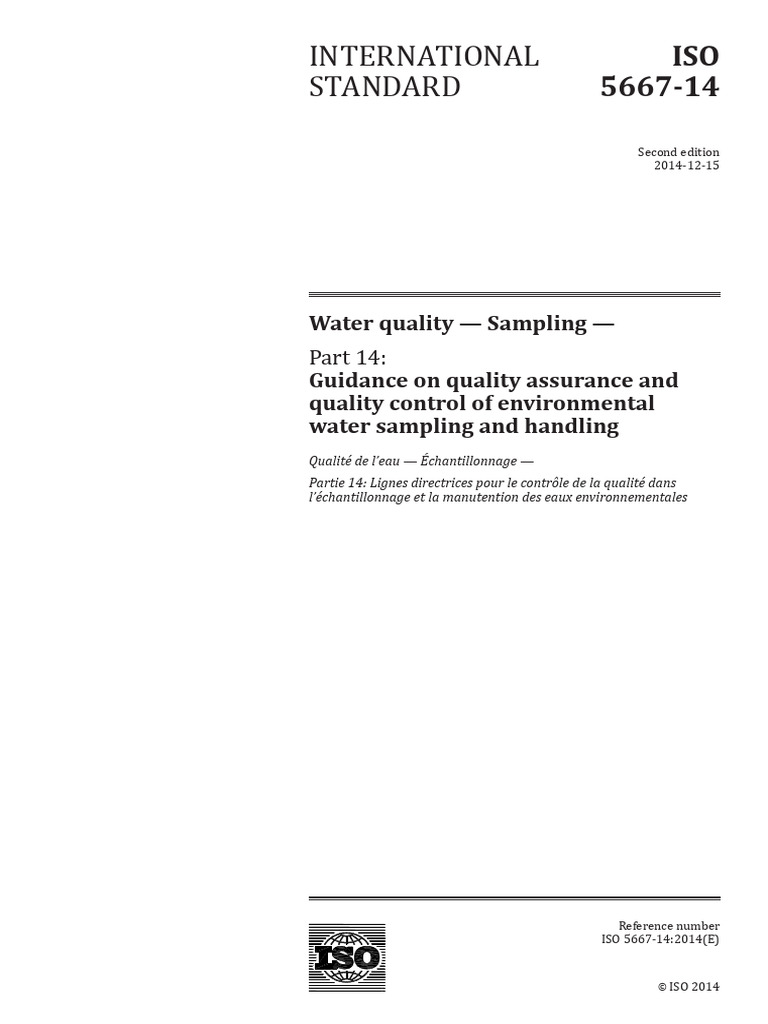 Water Sampling Quality Assurance Guide | PDF | Accuracy And Precision ...