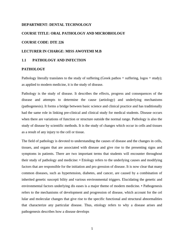200l Dental Oral Pathology and Microbiology | PDF | Wound Healing ...