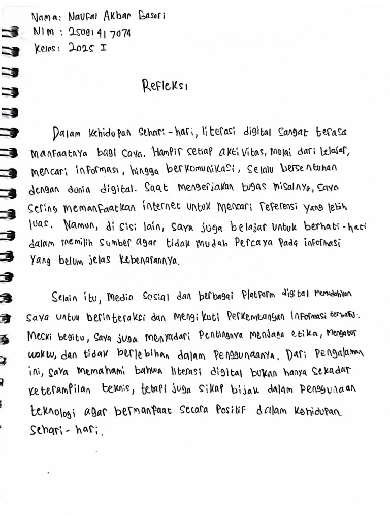 Naufal Akbar Basori - Refleksi 1 | PDF