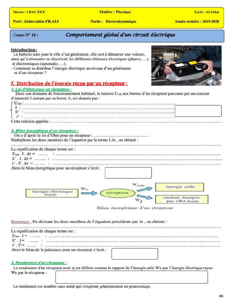 Comportement Global D'un Circuit Électrique | PDF