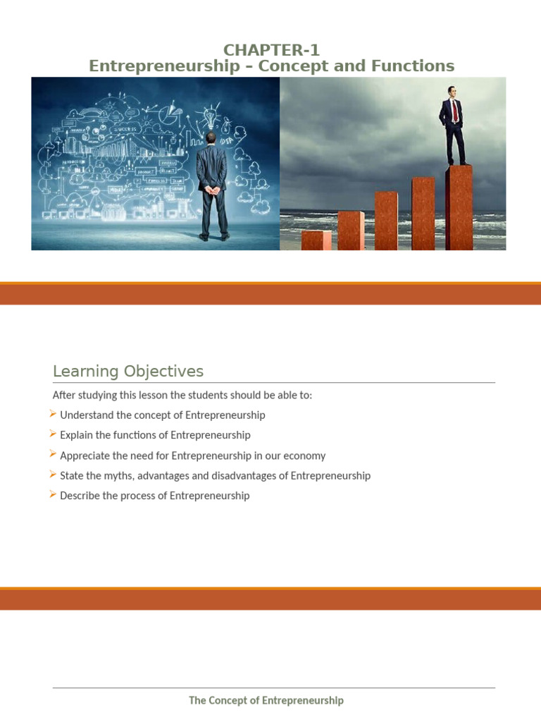 Chapter 1 Entrepreneurship Concept Functions 2025 | PDF ...