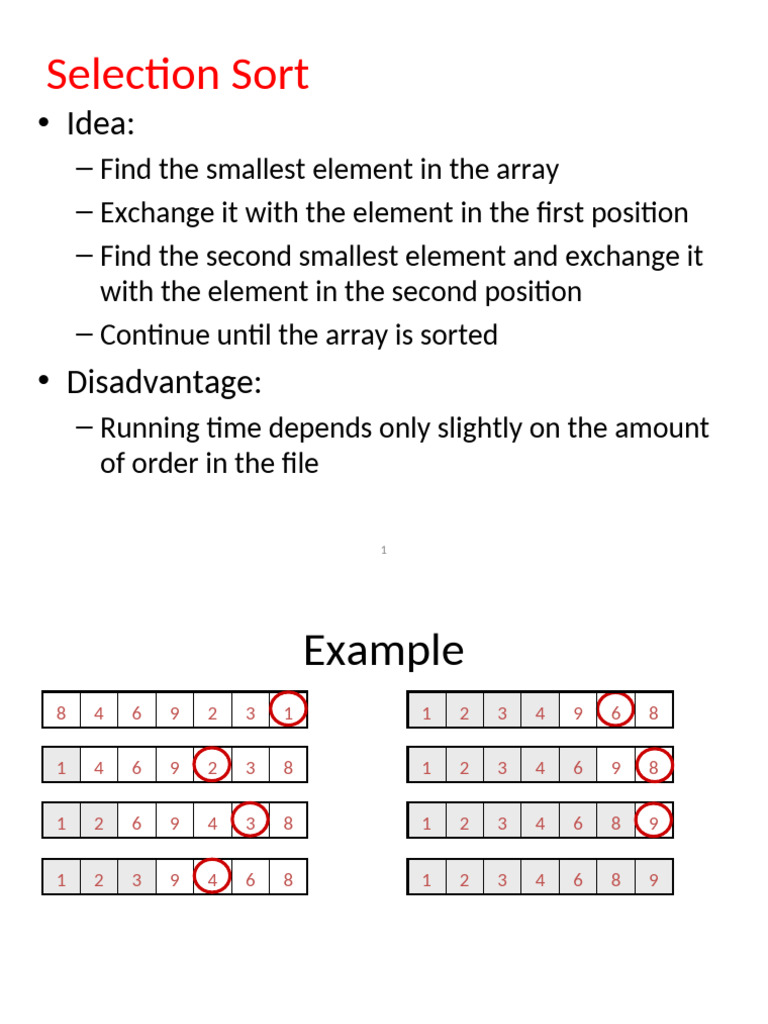 13.2.bubble Sort, Selection Sort | PDF | Algorithms And Data Structures ...