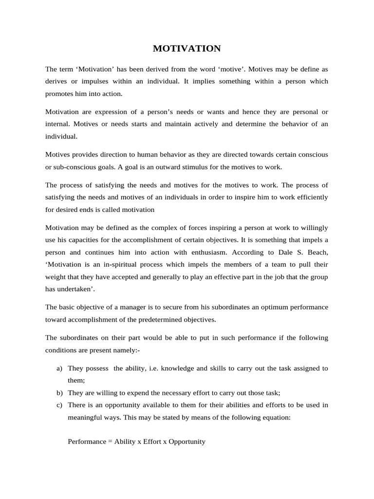 Motivation | PDF | Motivation | Motivational