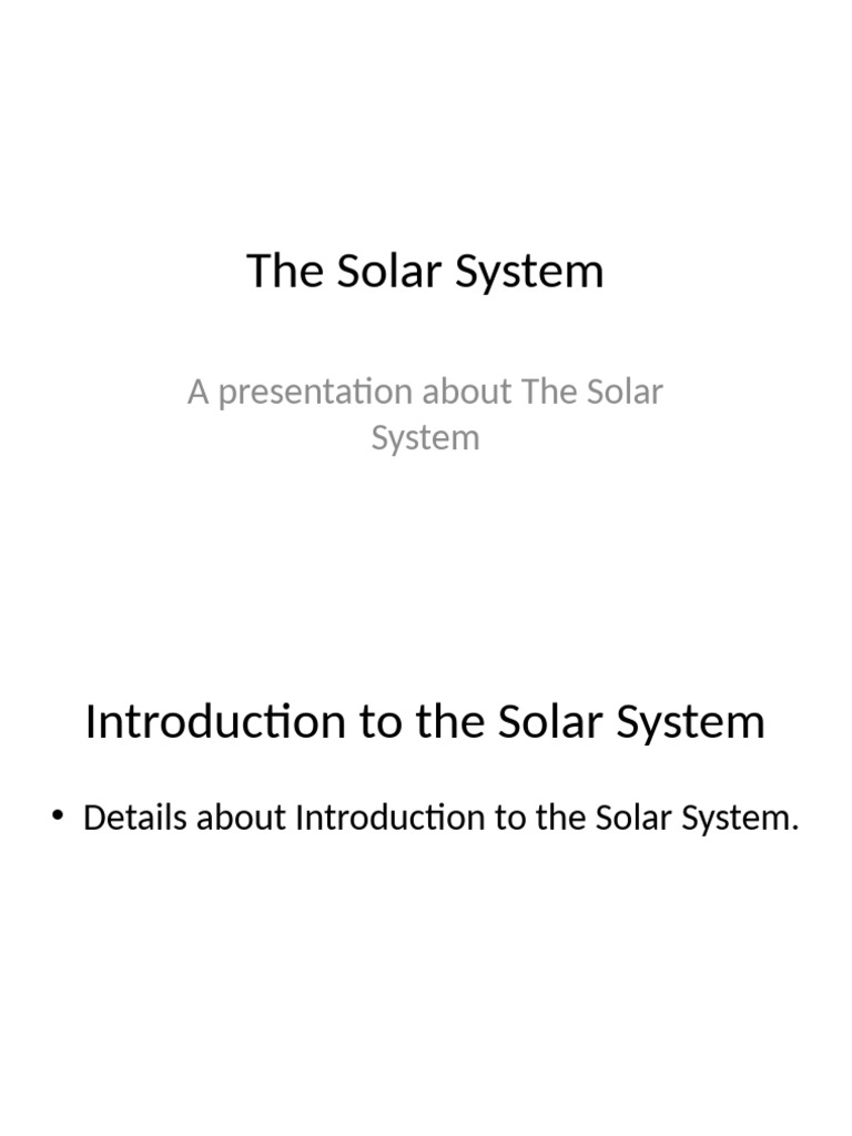 The Solar System | PDF