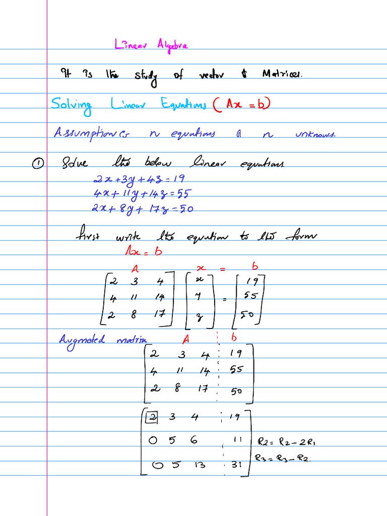 Linear Algebra Annotated | PDF