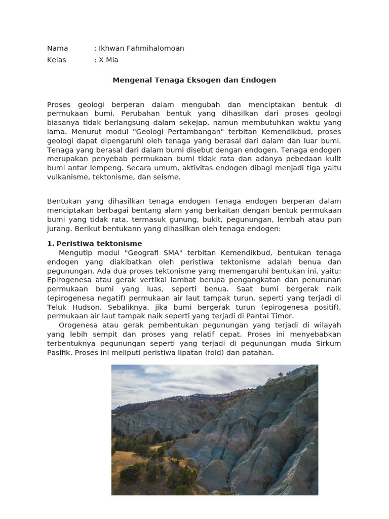 Mengenal Tenaga Eksogen Dan Endogen | PDF