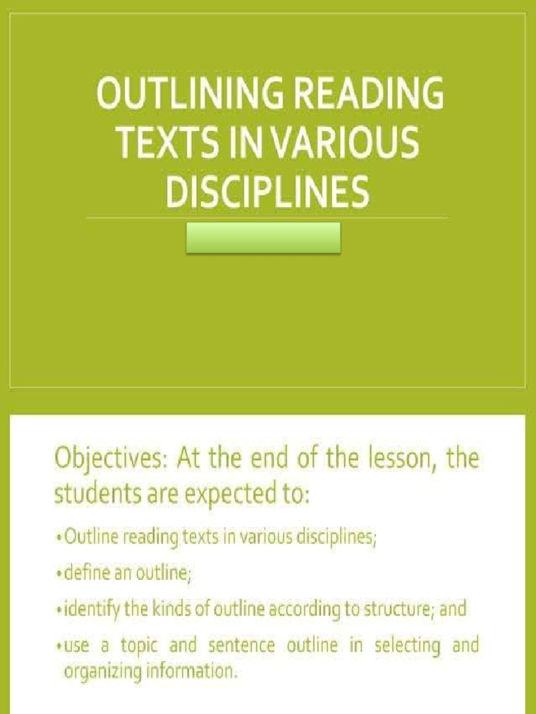 Mod 2 - Outline Reading Text | PDF