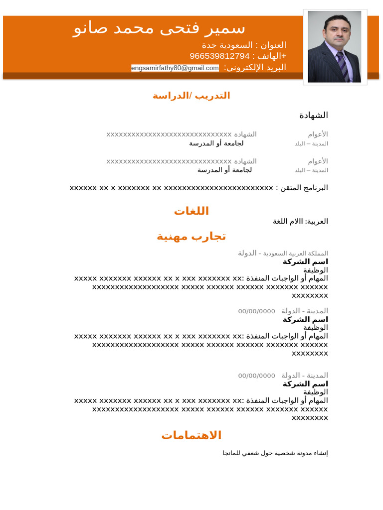 8 CV Template Professional Orange | PDF