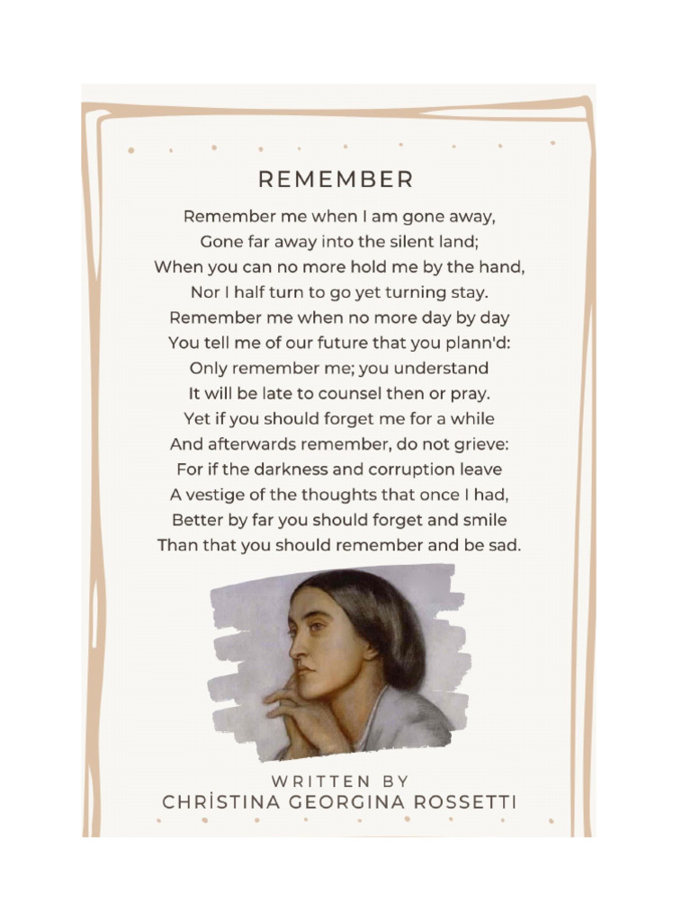 Remember Poem | PDF