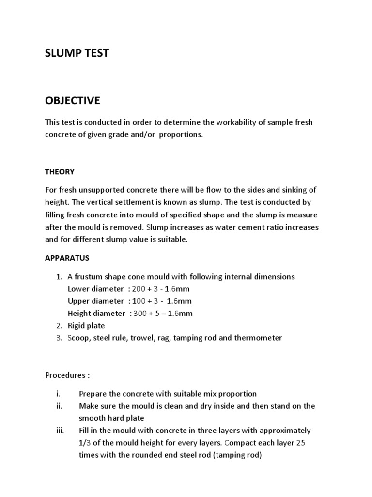 Slump Test | PDF