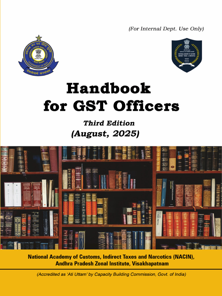Handbook for GST Officers 2025 | PDF | Taxes | Value Added Tax