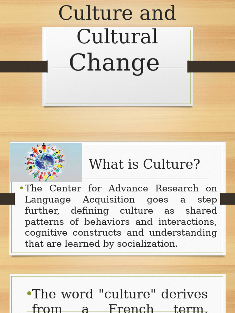 Module 1 Week 2 - Cultural Change | PDF | Socialization | Value (Ethics)