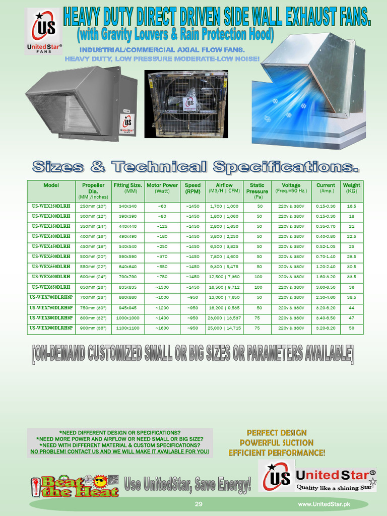 Specifications for Industrial Fans | PDF