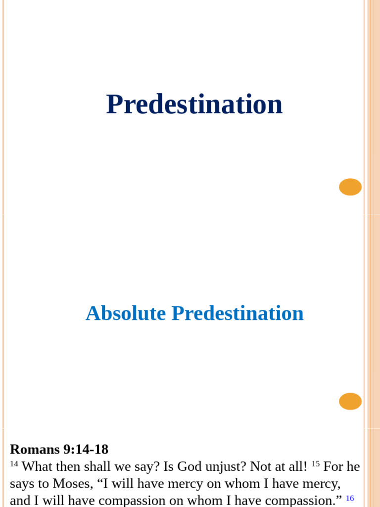 13 Predestination 230703-1 | PDF | Jesus | Predestination