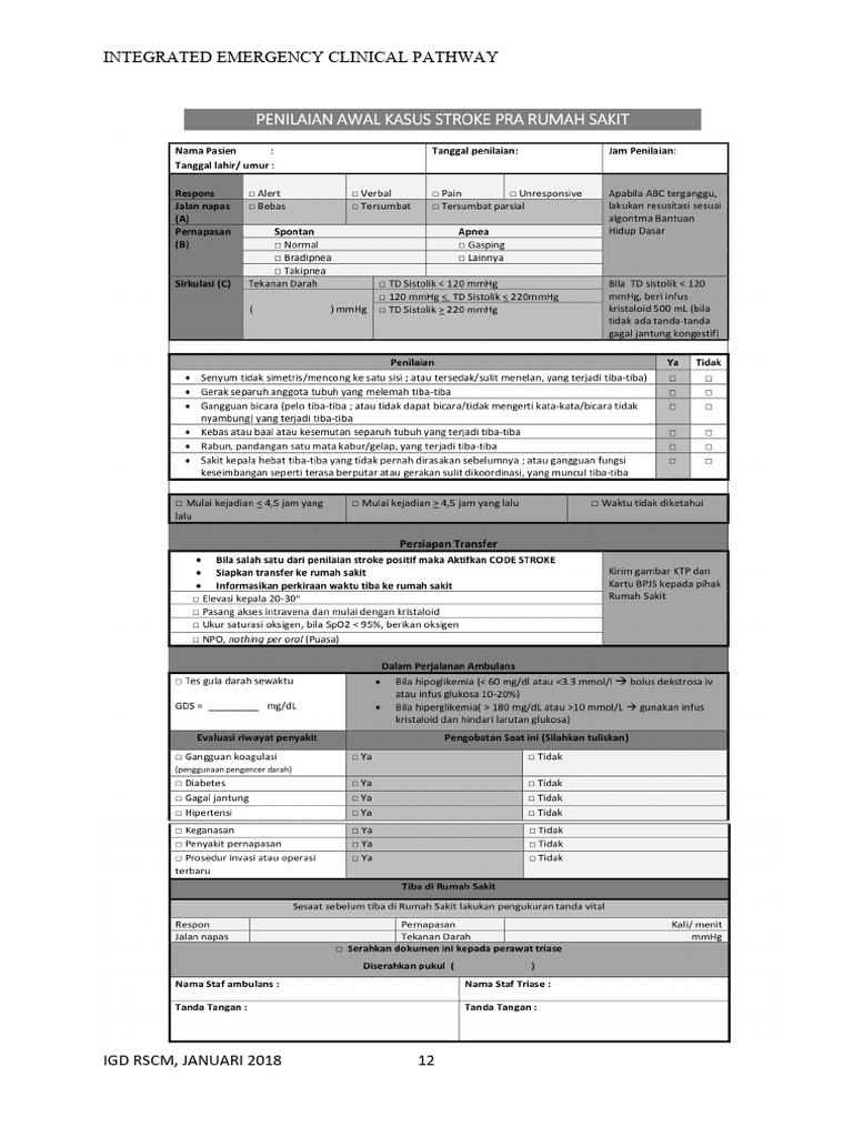 Code Stroke + Trombolisis | PDF