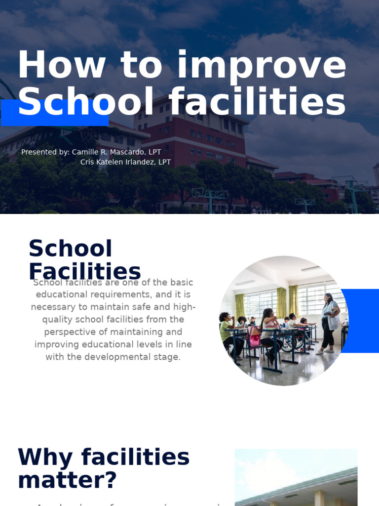 Enhancing School Facilities for Success | PDF | Classroom | Learning