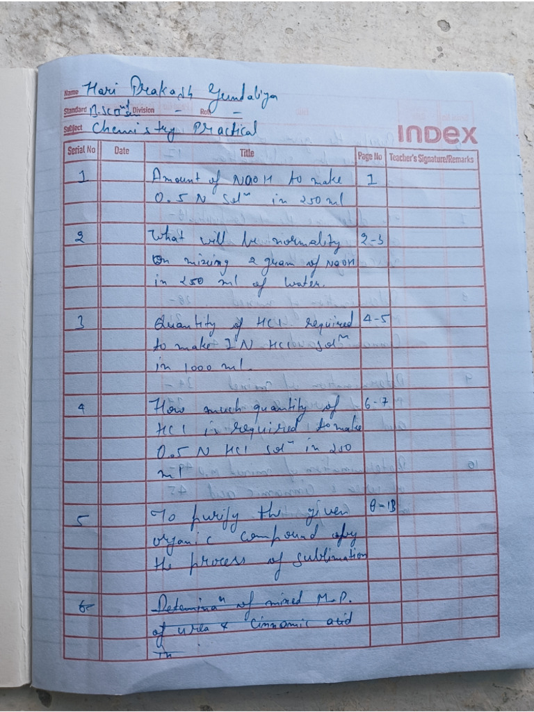 Chemistry practical book | PDF