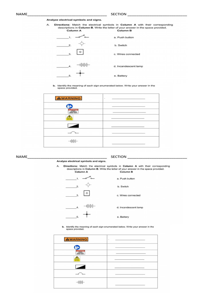 EIM Activity Electrical Symbols and Draw | PDF