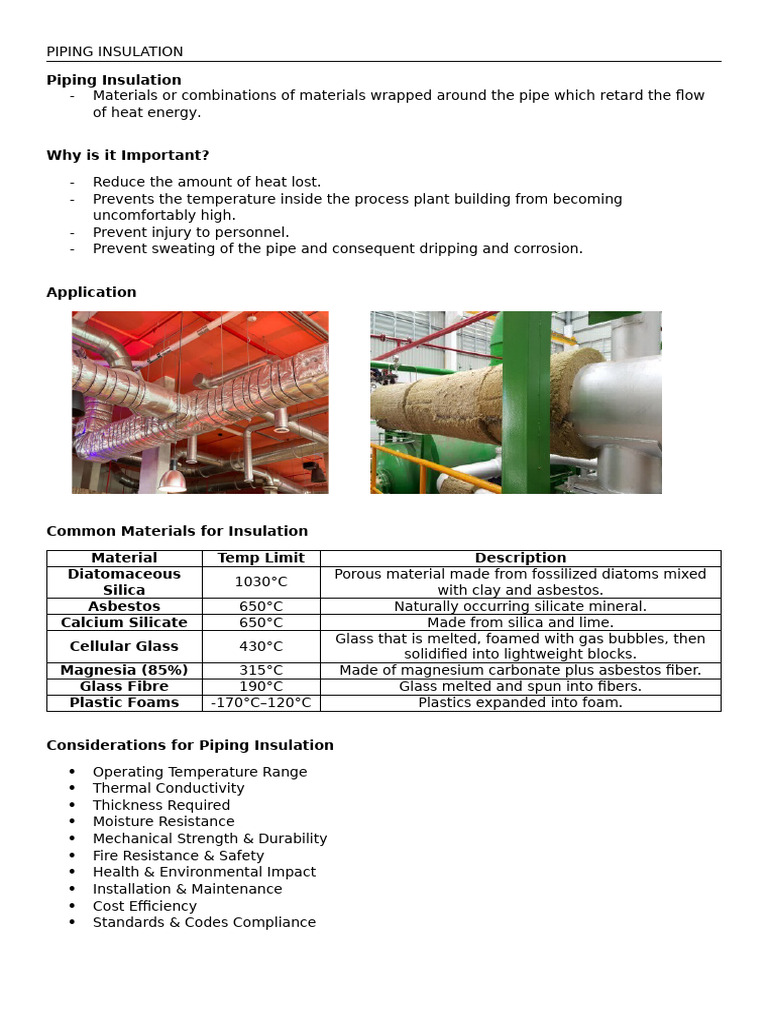 Essential Guide to Piping Insulation | PDF
