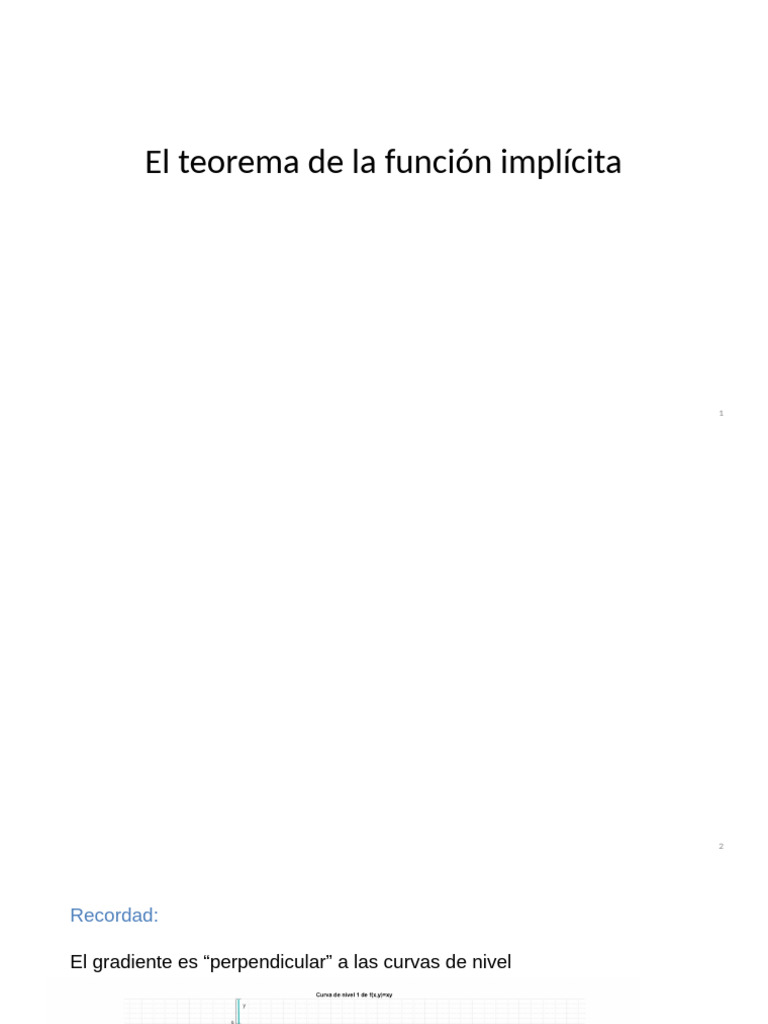 Teorema de la Función Implícita Explicado | PDF | Curva | Ecuaciones