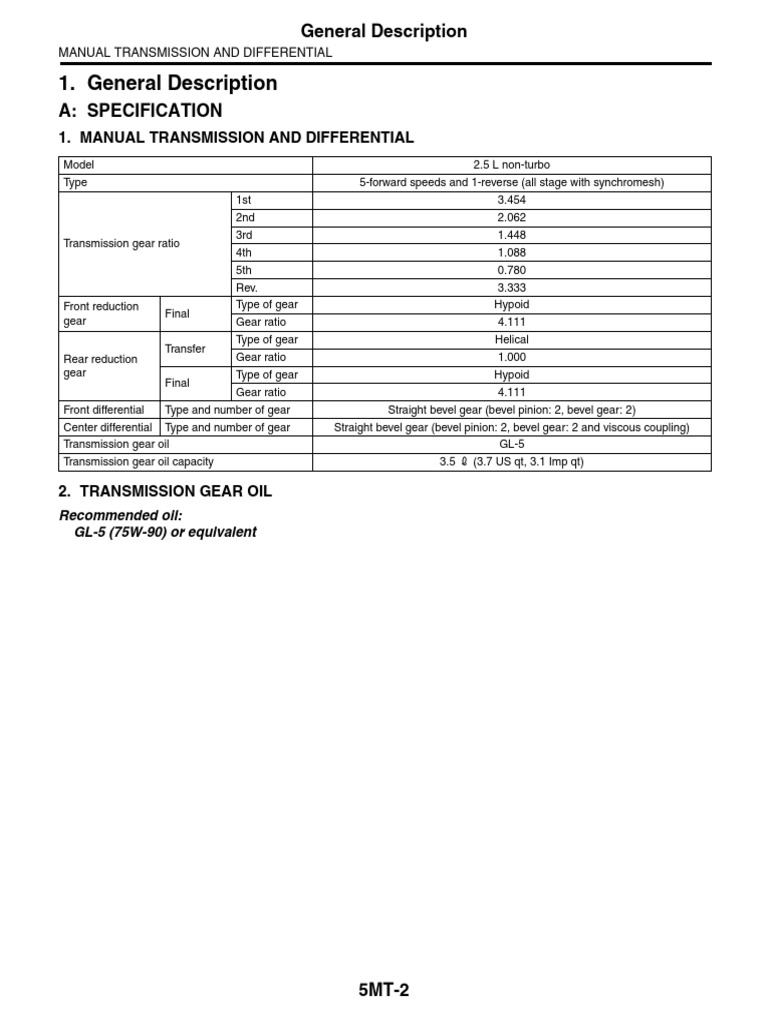 Manual Transmission & Differential Guide | PDF | Gear | Manual Transmission