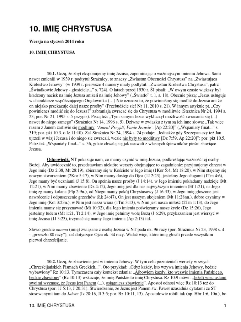 191 10 Imie Chrystusa | PDF