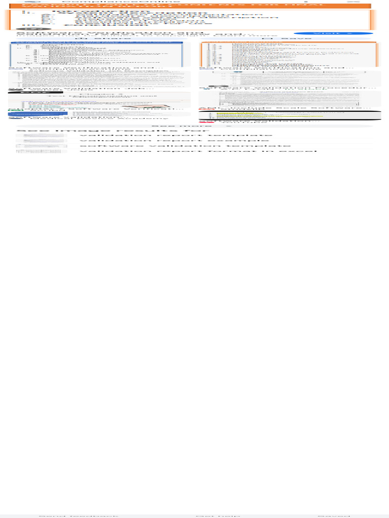 Software Validation Report - Google Search | PDF | Verification And ...