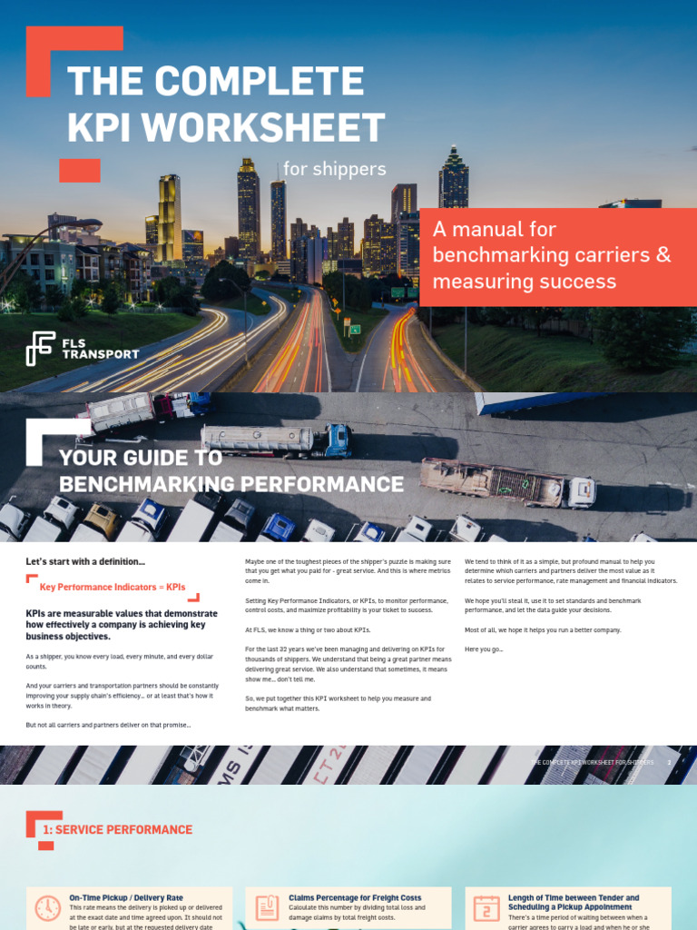 The Complete KPI Worksheet For Shippers | PDF | Cargo | Performance ...