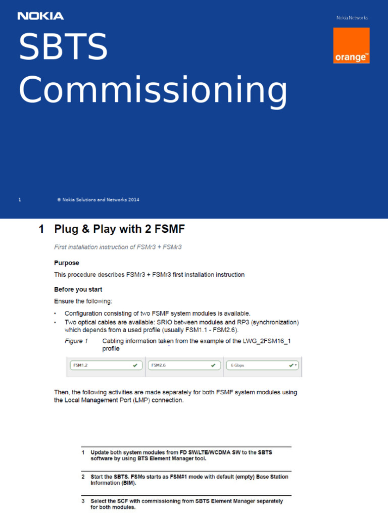 SBTS Commissioning 1 | PDF