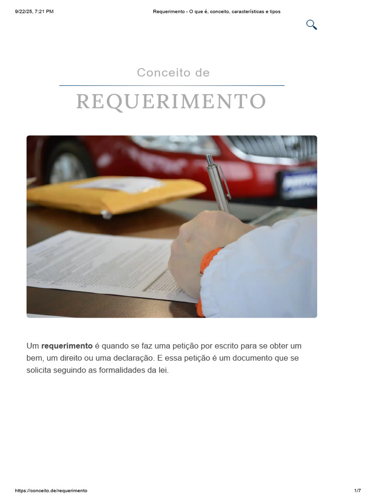 O que é um Requerimento? | PDF | Science