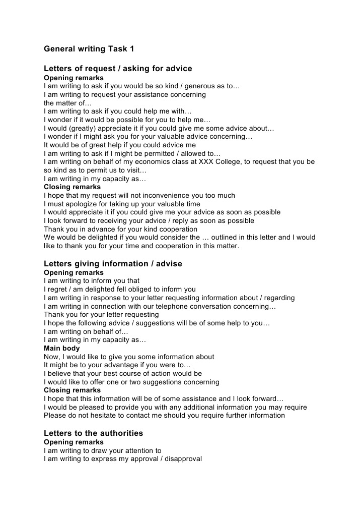 Letter Writing Guide: Requests & Advice | PDF