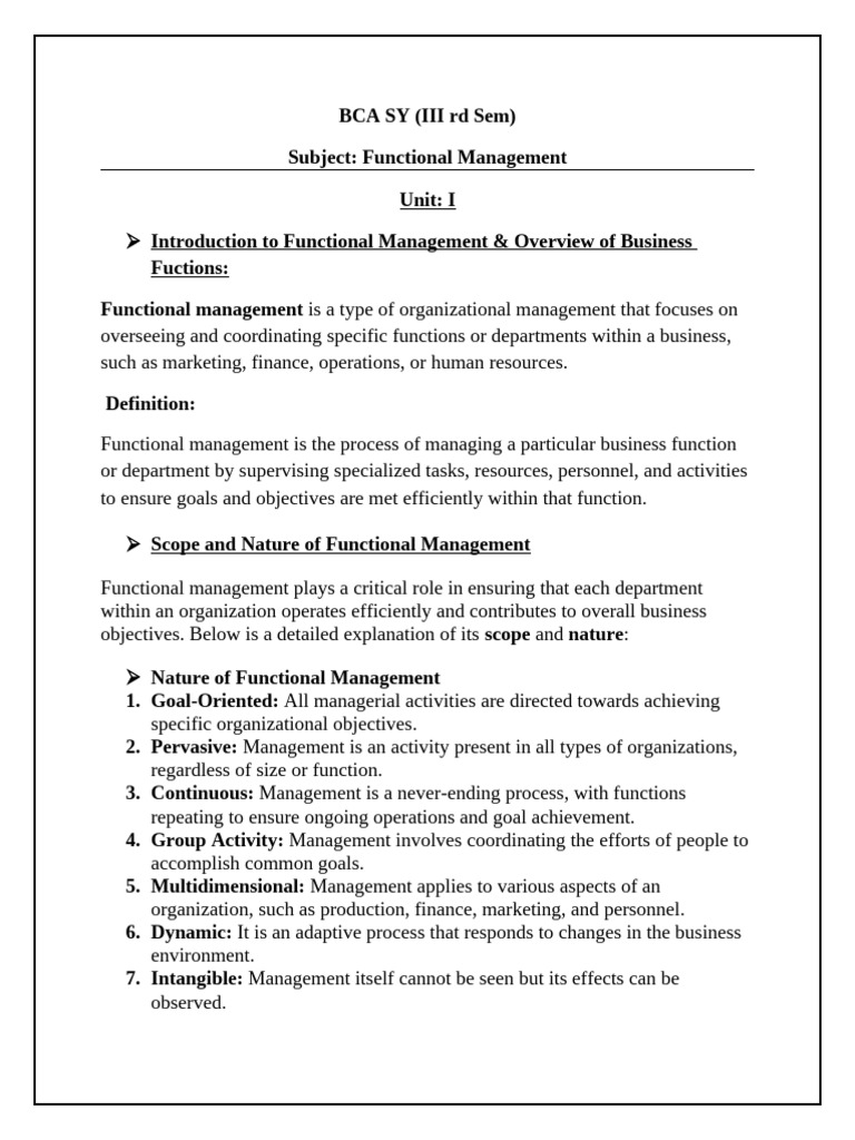 Overview of Functional Management | PDF | Digital Marketing | Marketing