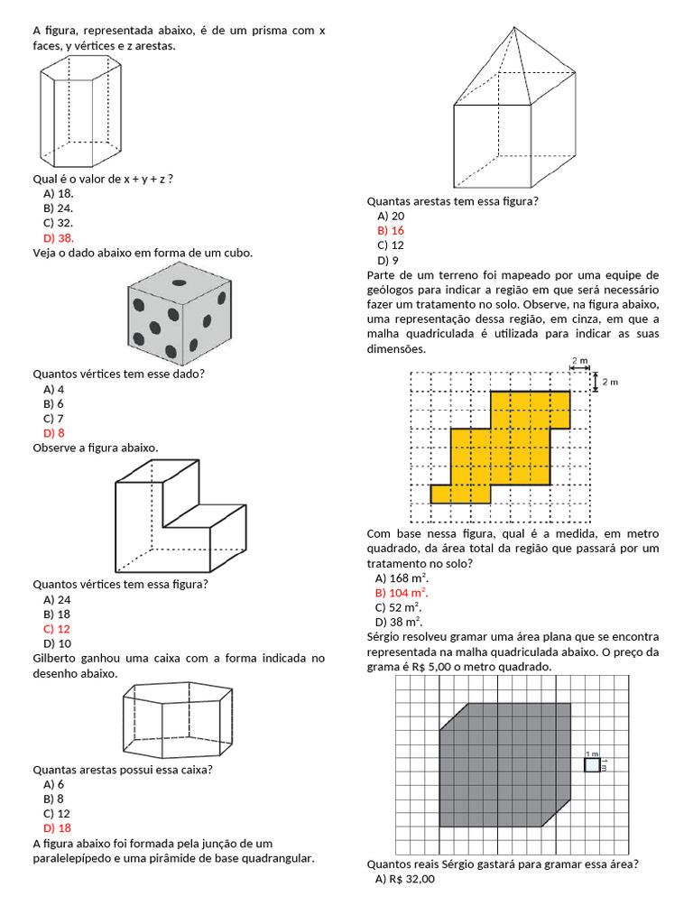 Simulado 2 - Caed Ciclo 3 | PDF | Geometria Euclidiana
