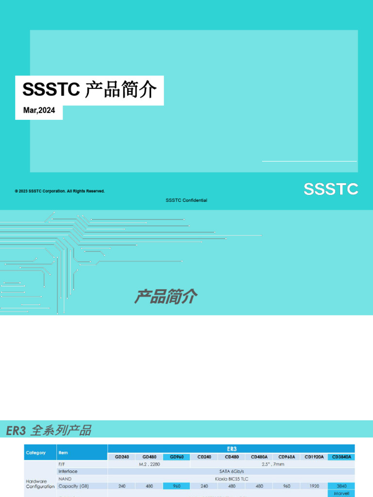 SSSTC SSD Product Roadmap 2024 | PDF | Solid State Drive | Computer Data