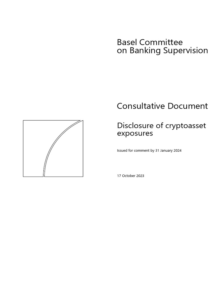 Basel Consult on Cryptoasset Disclosure | PDF | Cryptocurrency | Fair Value