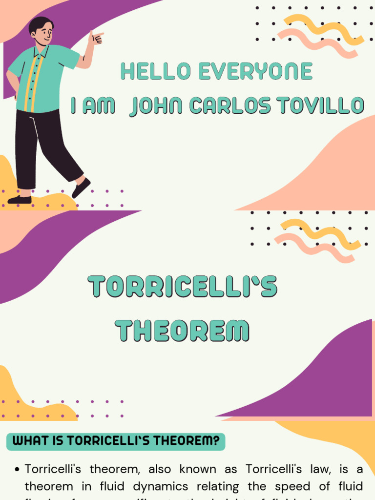 Understanding Torricelli's Theorem | PDF | Pressure | Soft Matter