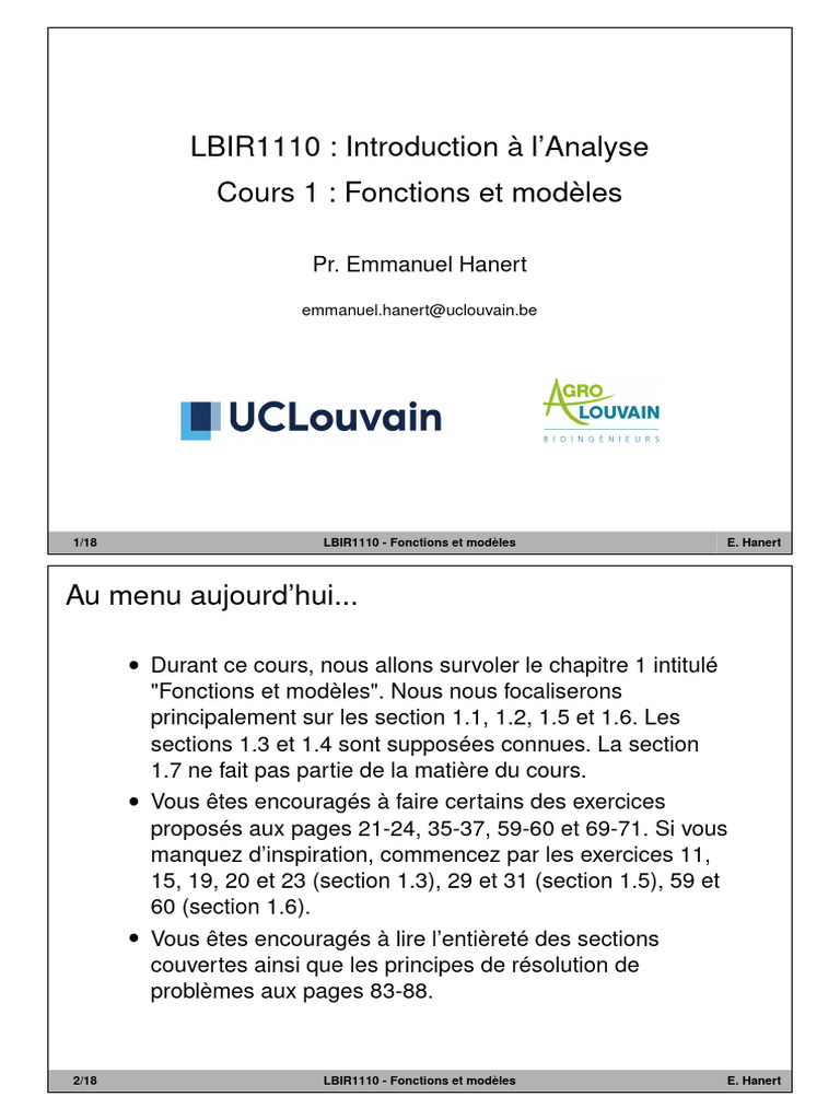 Introduction aux Fonctions et Modèles | PDF | Mathématiques