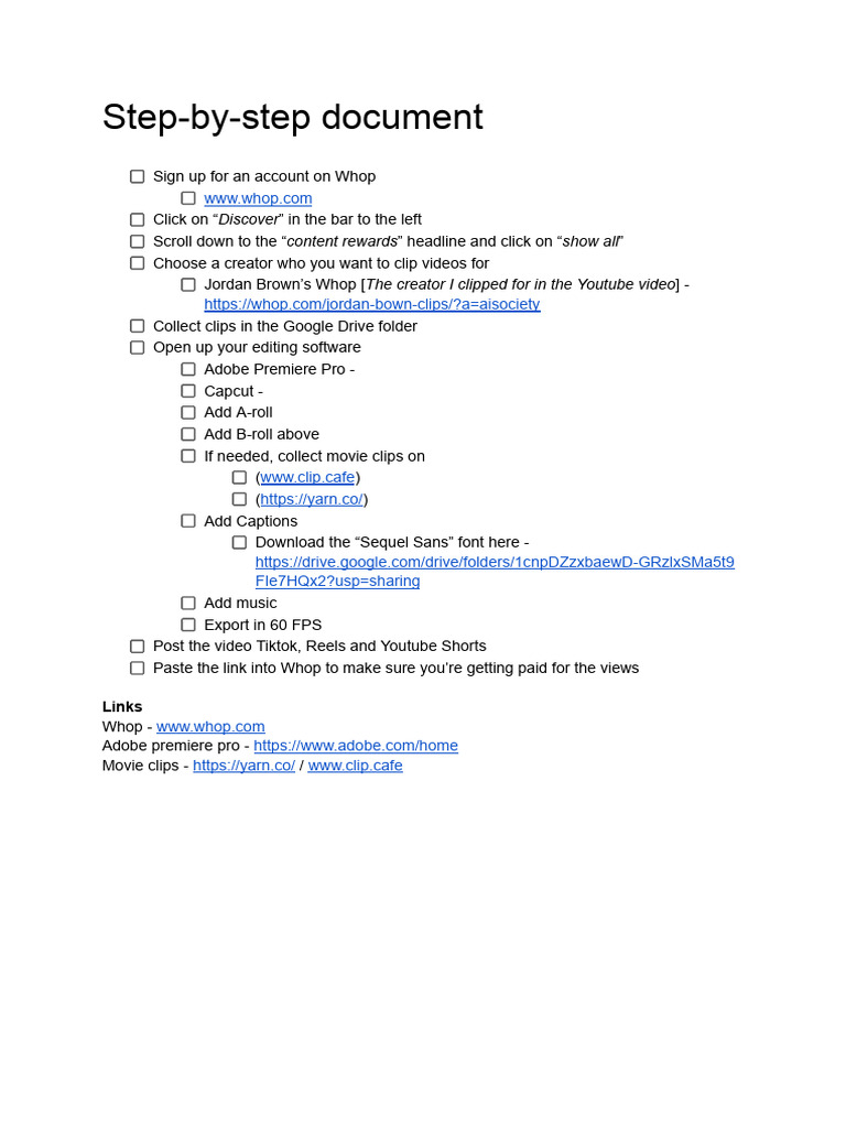 Step by Step Document | PDF