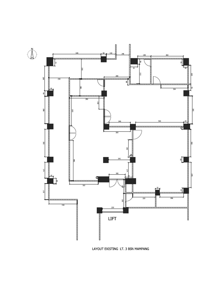 Layout Existing BSN Lt.3 Mampang | PDF