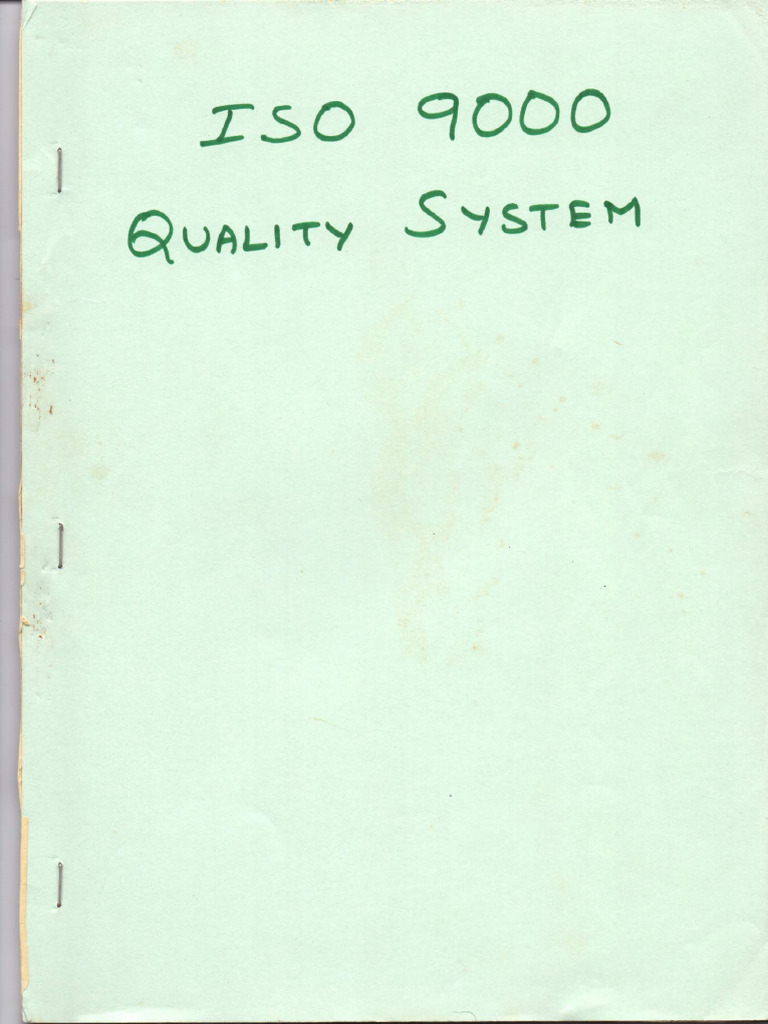 ISO 9000 Quality System | PDF