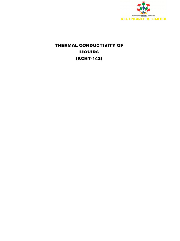 Thermal Conductivity of Liquids Guide | PDF | Thermal Conduction | Heat ...