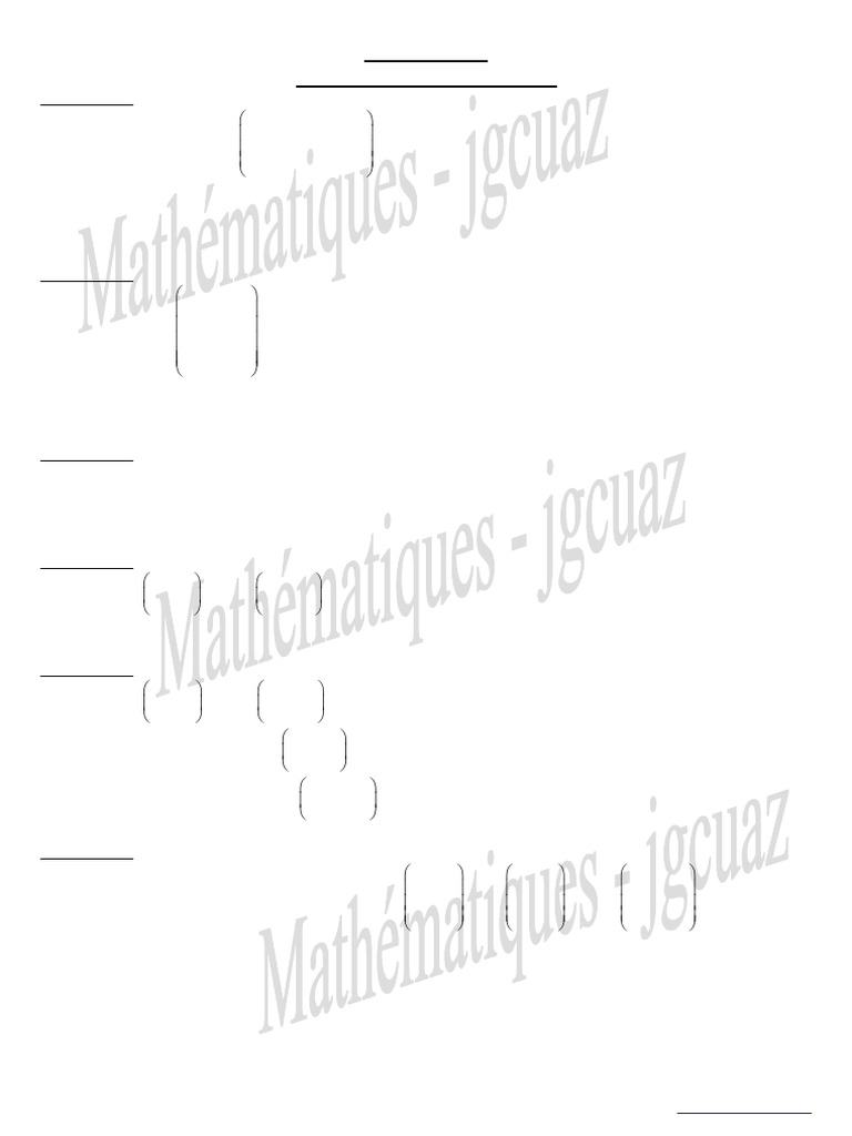 Exercices corrigés sur les matrices | PDF