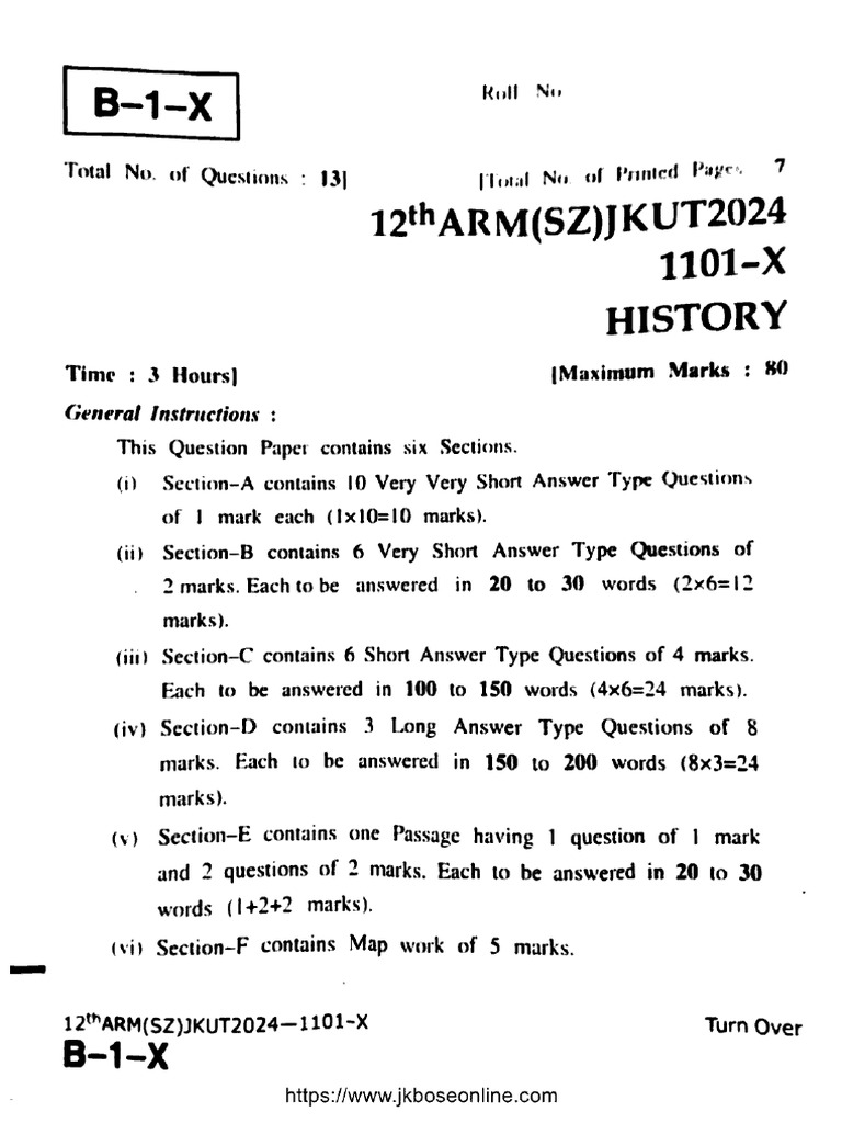 JK Bose Class 12 History 1101 X 2024 | PDF