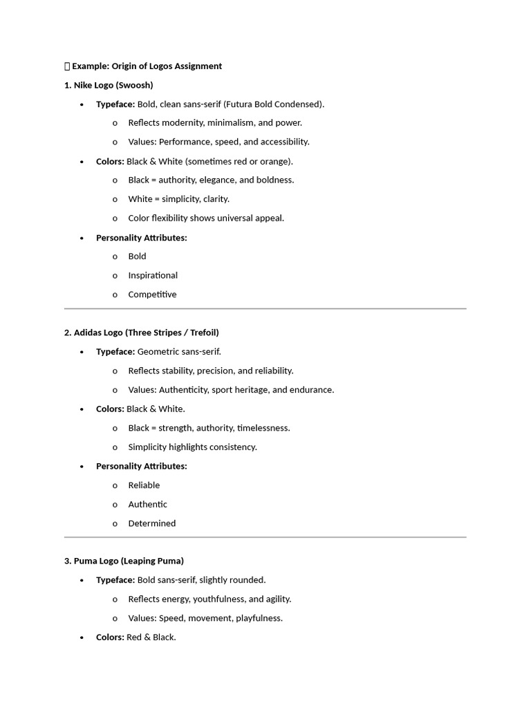 Origin of Logos Assignment | PDF