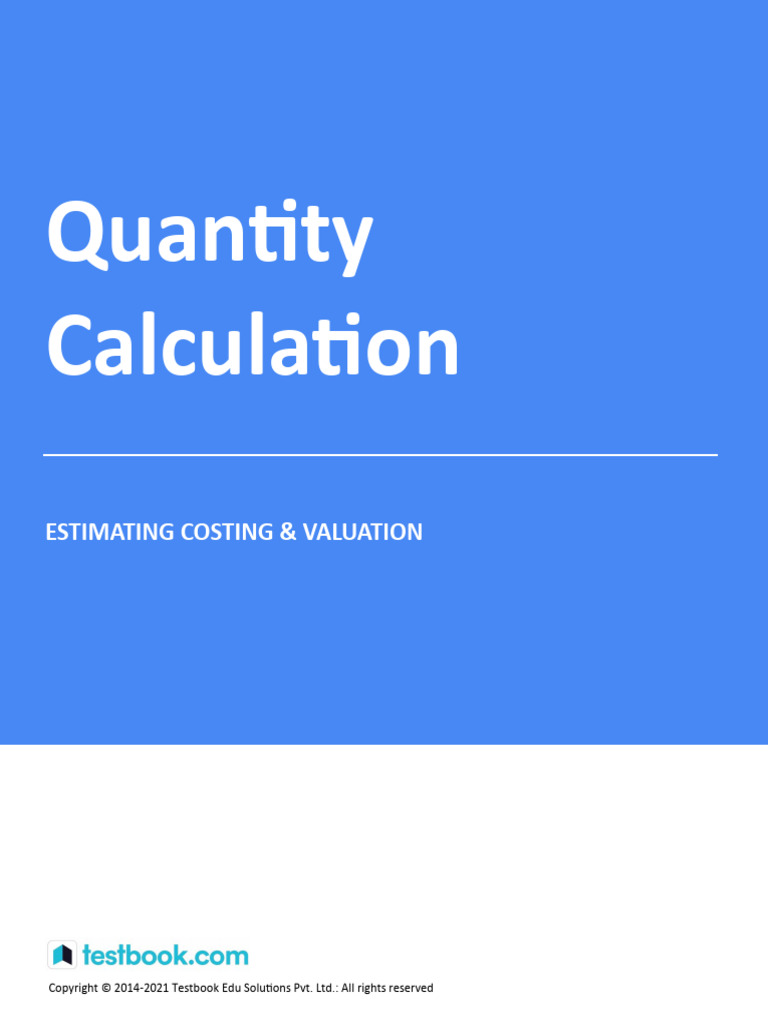 Quantity Calculation - Study Notes | PDF