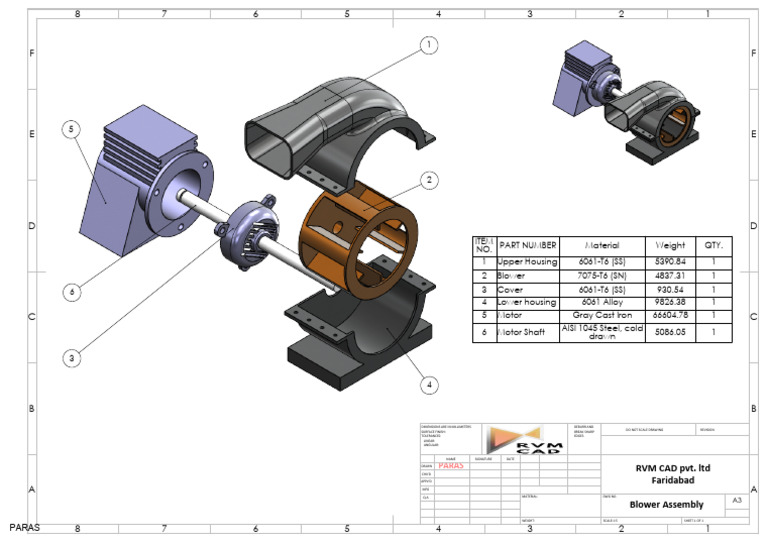 Blower Assembly Material Specifications | PDF | Secondary Sector Of The ...